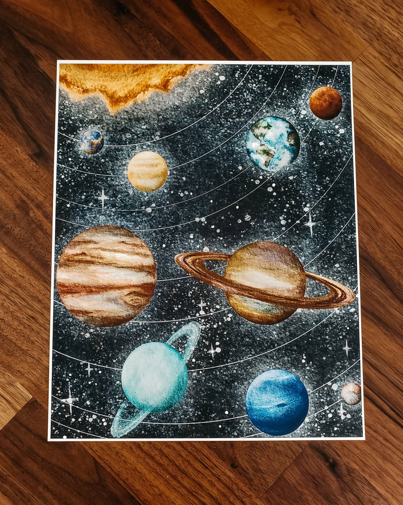Stephanie Hathaway Designs - Solar System Art Print – Featherfields