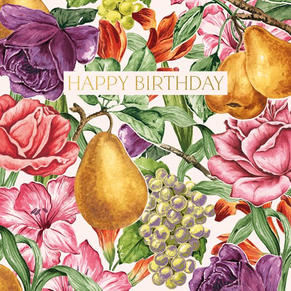 English Heritage - Happy Birthday - Pears and Flowers – Featherfields