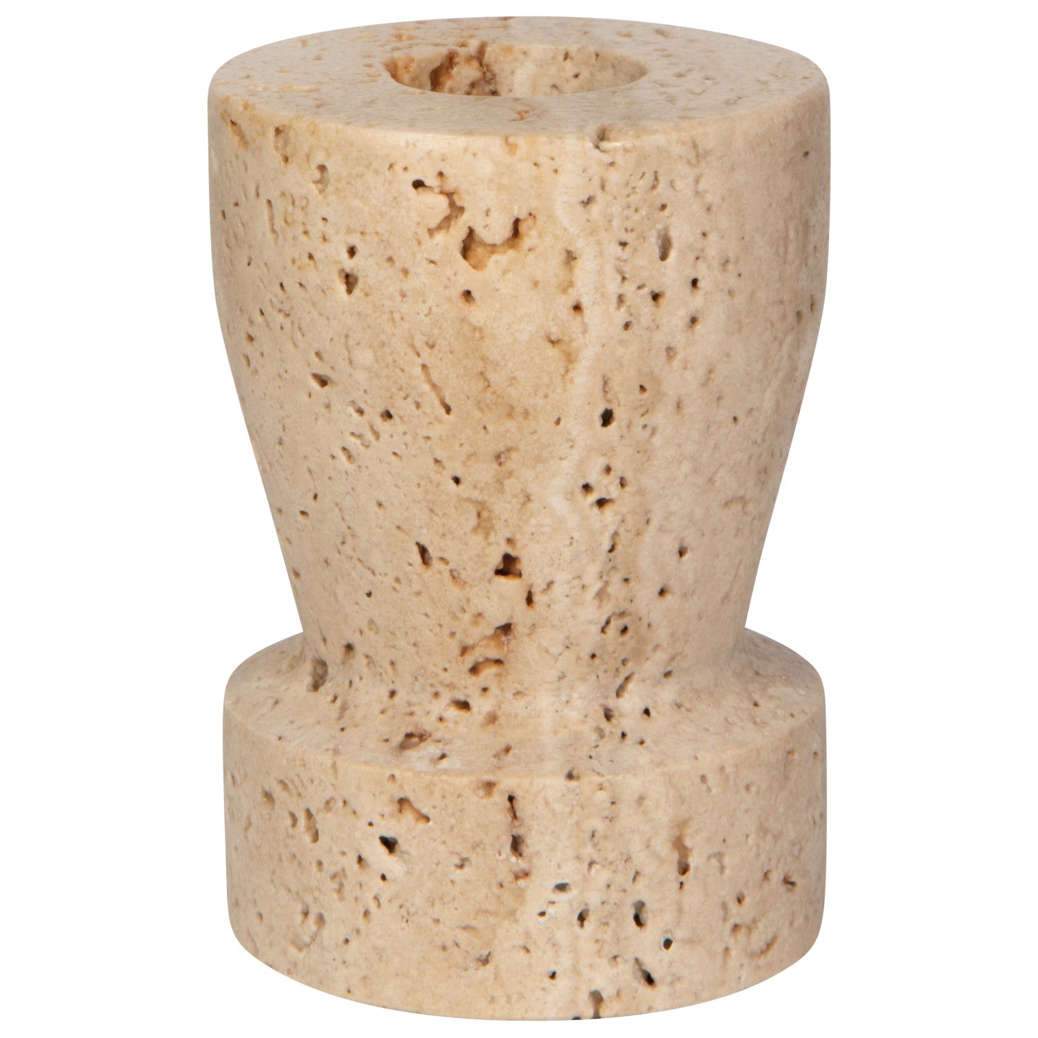 Petra Travertine Candle Holder – Featherfields