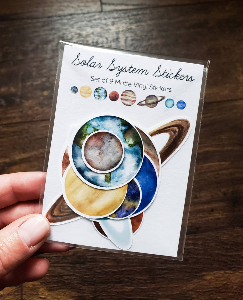 Solar System Sticker Pack - Set of 9 – Featherfields