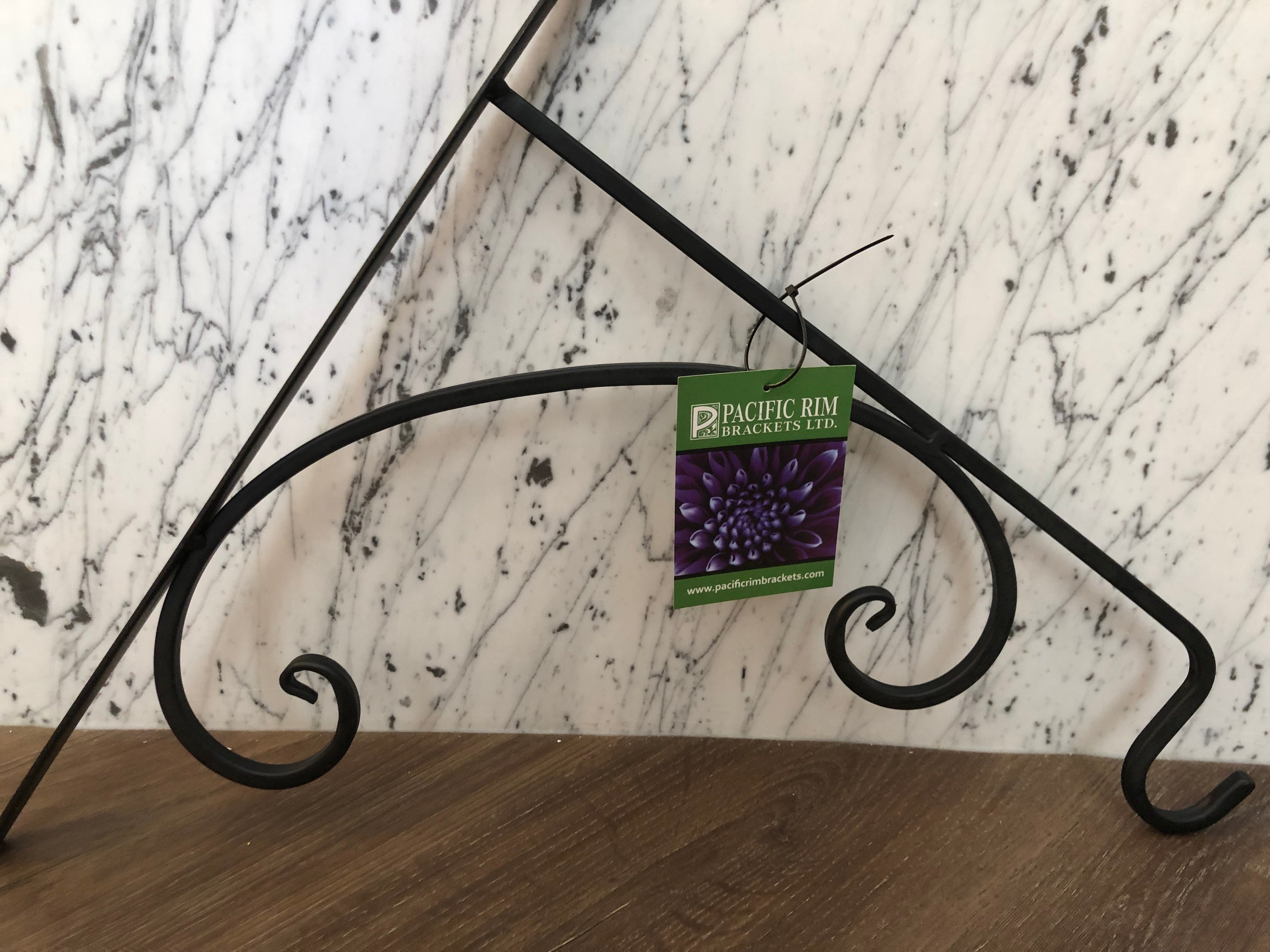 Pacific Rim Brackets Ltd. 17.5" Scroll Bracket - Black – Featherfields