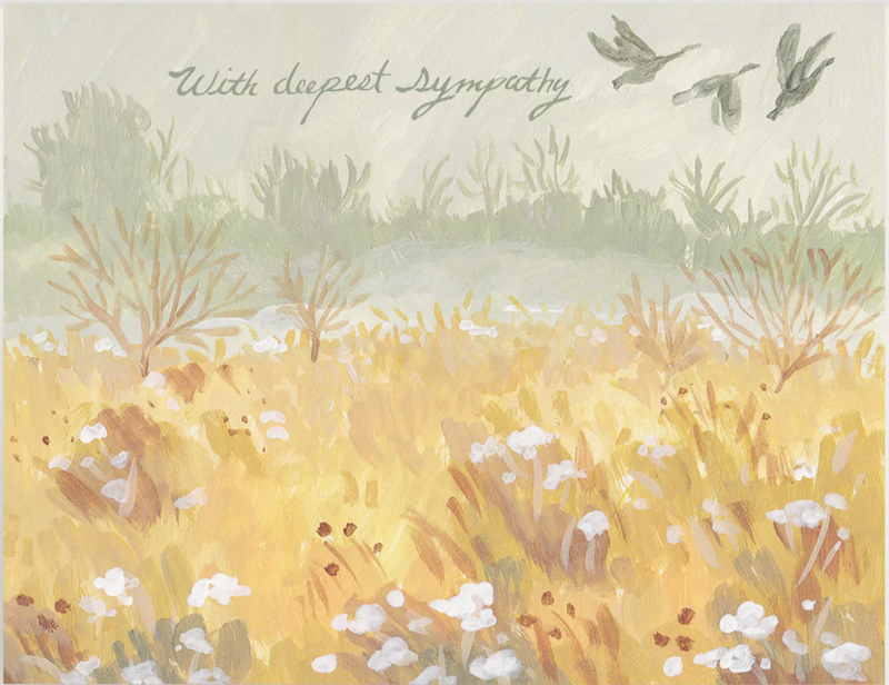 Ingrid Press- Wild Geese Sympathy Card – Featherfields